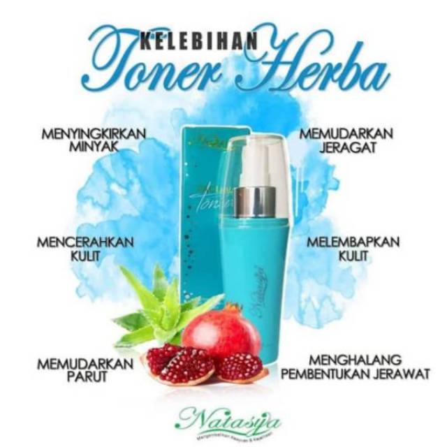 Jual Natasya Facial Toner Herba Ori Malaysia 60 ml | Shopee Indonesia