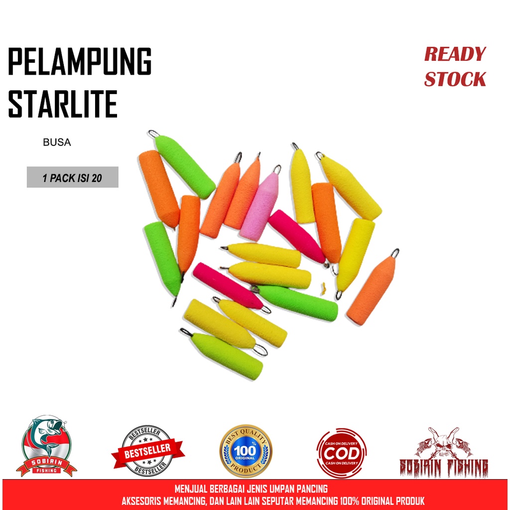 Jual Pelampung pancing Starlite busa 1 pack isi 20 | Shopee Indonesia