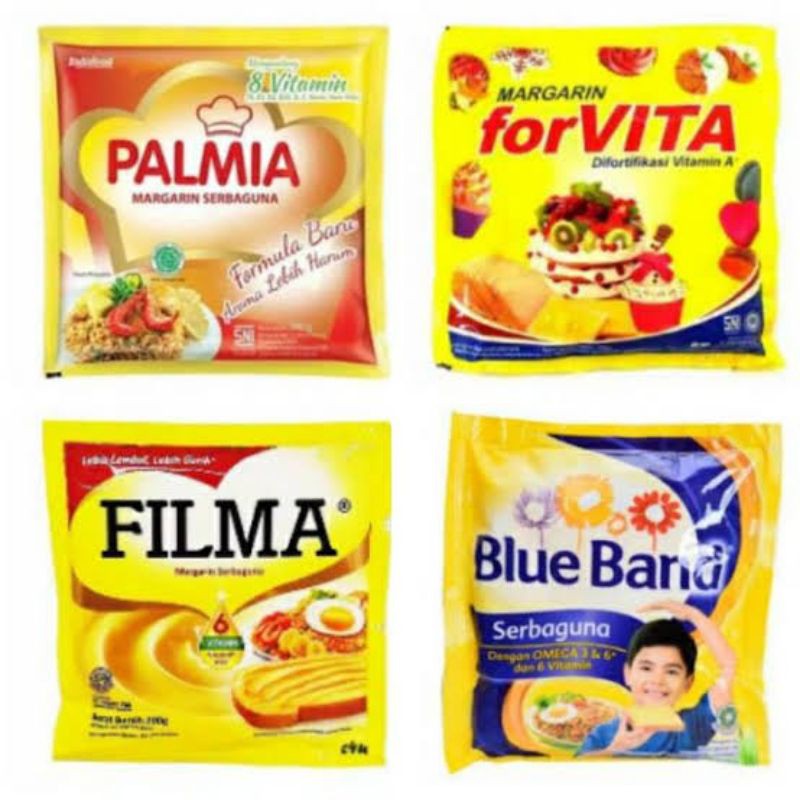 Jual Mentega Margarin Serbaguna Blueband / Forvita / Filma / Palmia ...