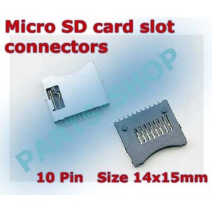 Jual 10Pin Micro SD Card Slot Connector Socket Microsd konektor ...