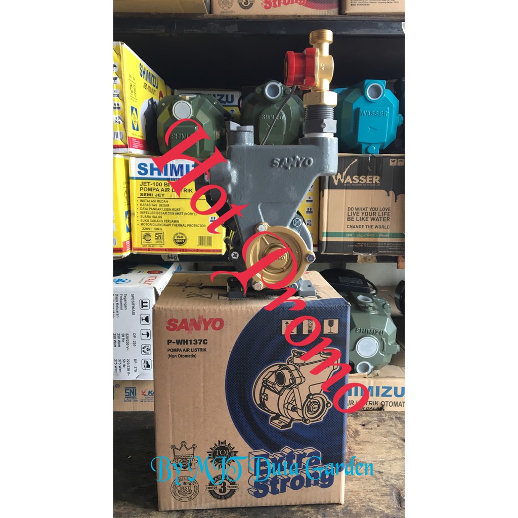 Jual Pompa Air Pendorong Boster Sanyo PWH 137 Plus Otomatis Rakitan ...