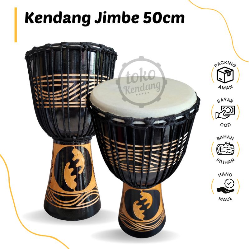 Jual Kendang Jimbe Reggae Ukuran Tinggi 50cm Gendang Motif Ukir Super ...