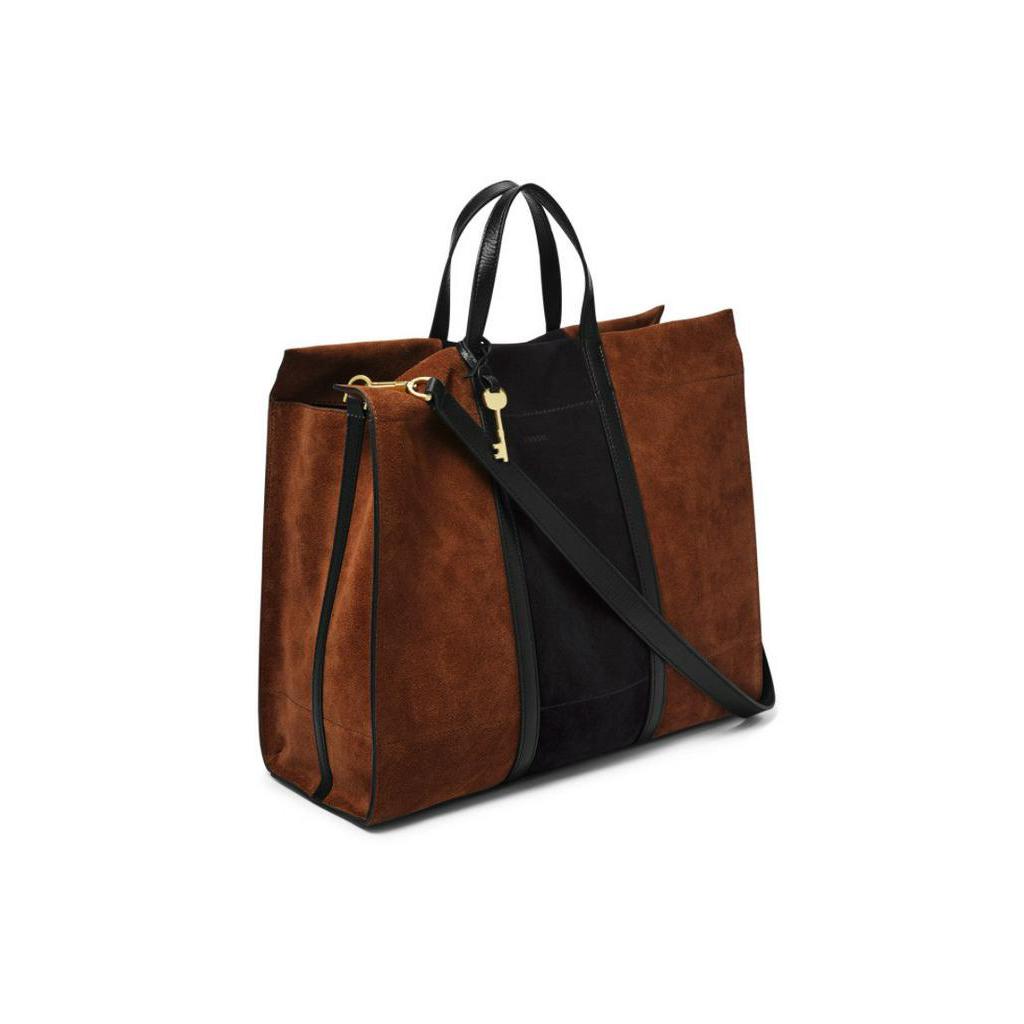Jual Fossil Carmen Large Tote Brown/Black Tas Wanita [ZB7891-199] | Shopee Indonesia