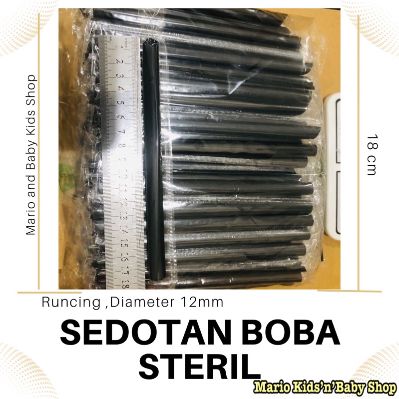 Jual SEDOTAN / Pipet BOBA 100pcs 12mm Bubble Tebal Hitam Steril isi , Panjang 18cm | Shopee ...