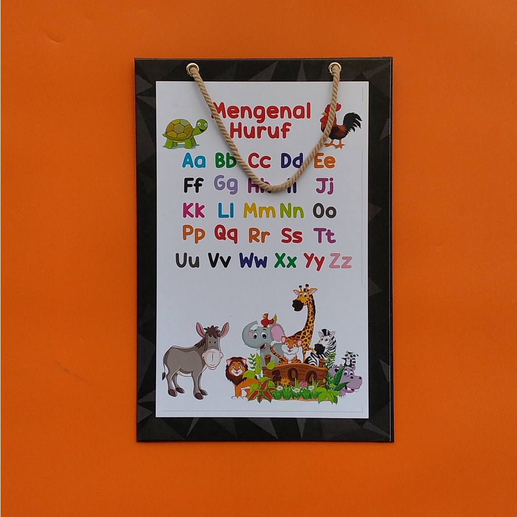 Jual Poster Gantung - Hard Poster - Poster Mengenal Huruf Abjad A - Z ...