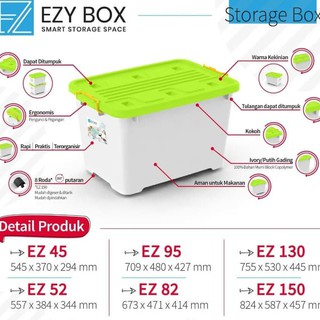 Jual Container Box EZY CB 150 Liter / Kontainer Penyimpanan Barang ...