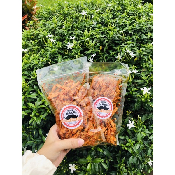 Jual mister basreng kemasan standing pouch ukuran 100g | Shopee Indonesia