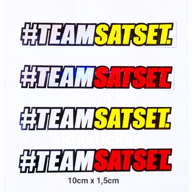 Jual STICKER TEAM SATSET STIKER TEAM SATSET CUTTING | Shopee Indonesia
