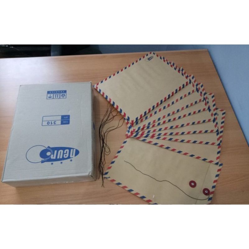 Jual AMPLOP COKLAT FOLIO TALI -AIRMAIL 310 ( 10 Pcs) | Shopee Indonesia