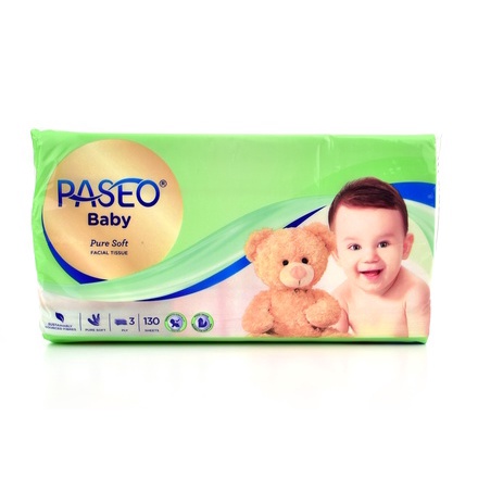 Jual TISUE BABY PASEO PURE SOFT 130 LBR 3 PLY LEMBUT TISU ANAK BAYI ...