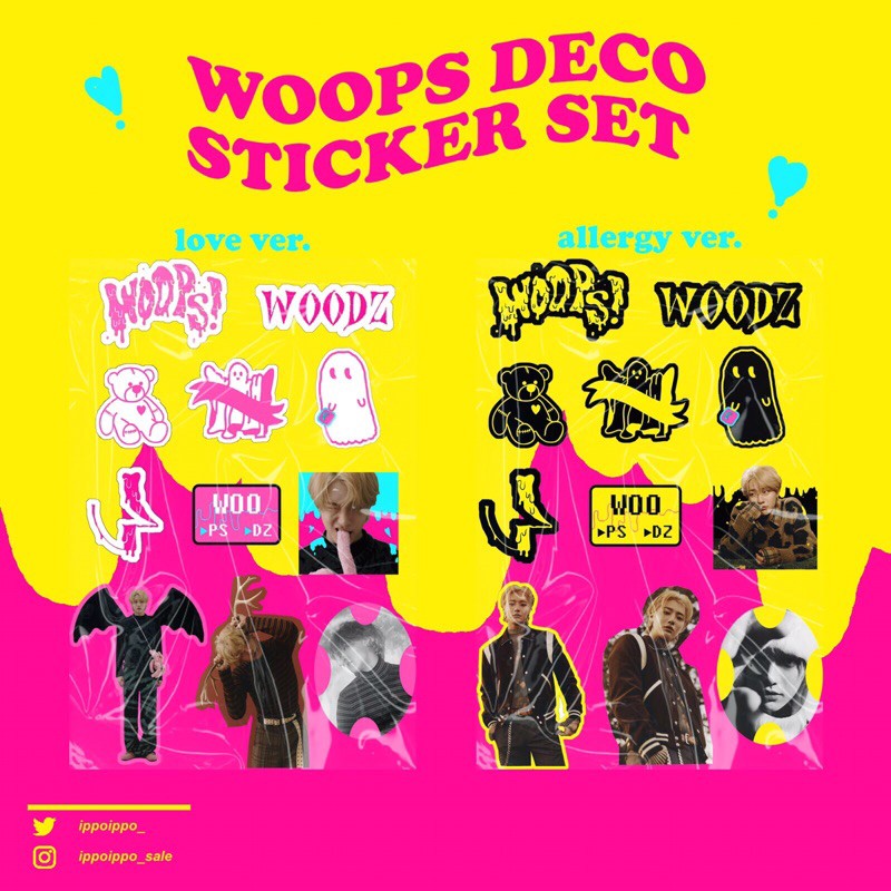 Jual WOODZ ; WOOPS!! Deco Sticker Set || available 2 ver | Shopee Indonesia