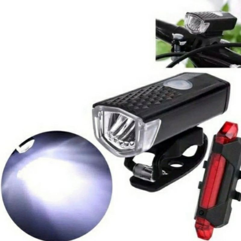 Jual lampu sepeda led depan & belakang CHARGER | Shopee Indonesia