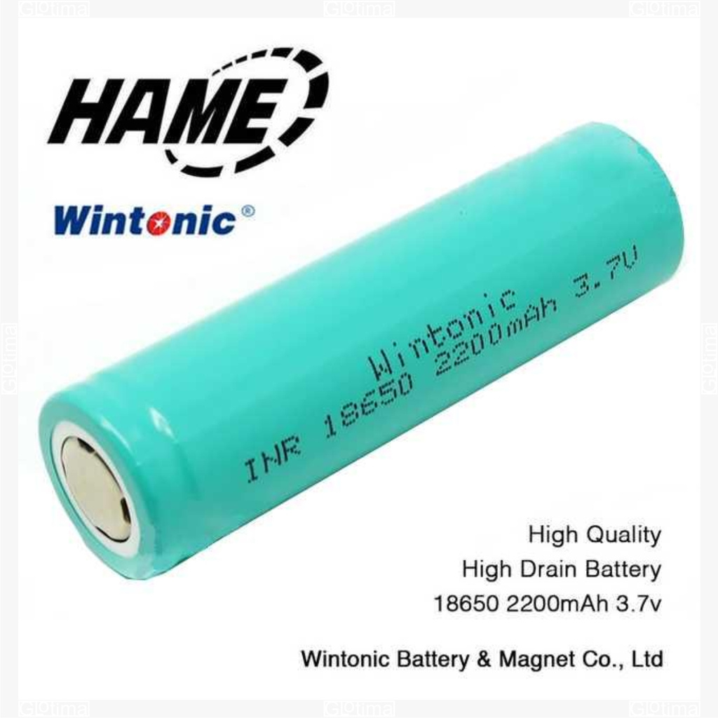 Jual Wintonic Baterai 18650 INR 3.7V 2200mAh Flat Top rechargeable ...