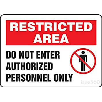 Jual Restricted area authorized personnel only 40x30cm | Shopee Indonesia