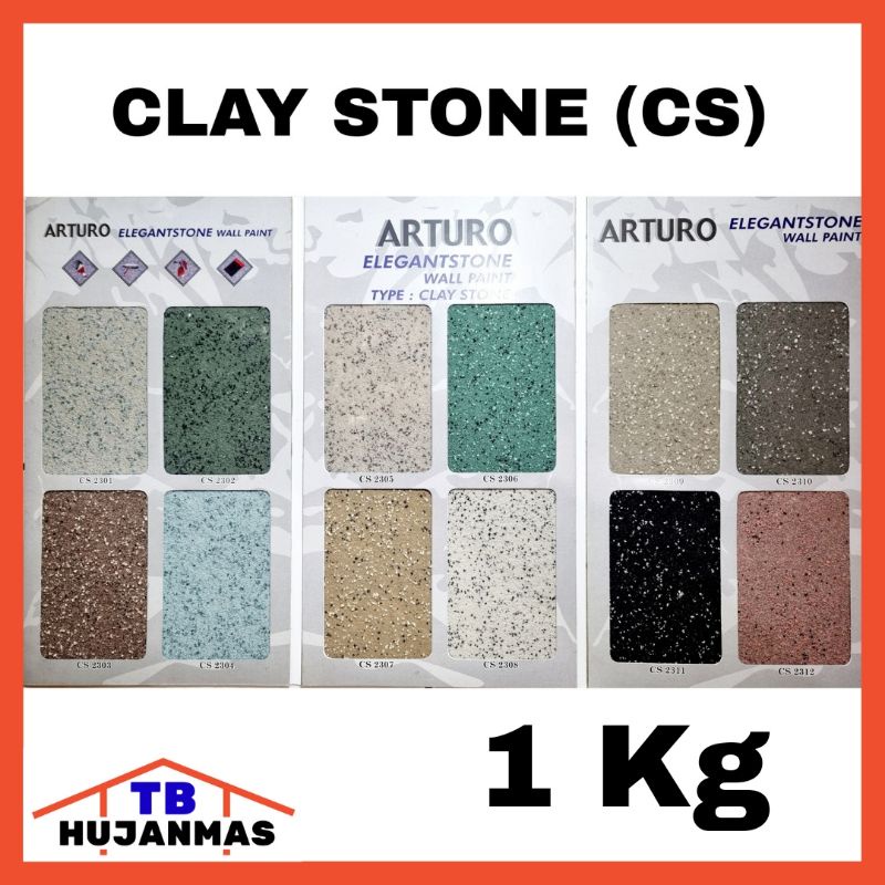 Jual ARTURO Cat Tembok Dinding Tekstur Tipe CLAY STONE (CS) 1 Kg ...
