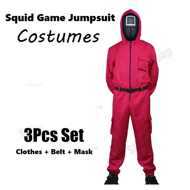 Jual Kostum Squid Game Unik Viral Anak Dewasa Jumpsuit Murah | Shopee ...