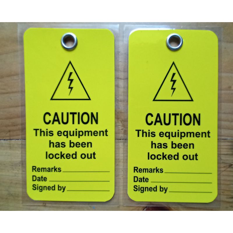 Jual SAFETY TAG LOTO Caution This Equipment has been Locked Out ...