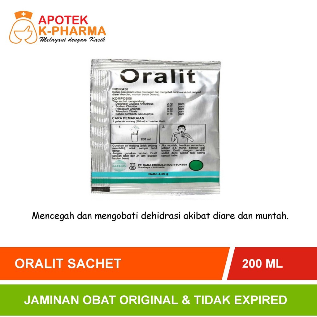 Jual Oralit Isi 200ml Obat Original Pharos / Oralit Kimia Farma ...