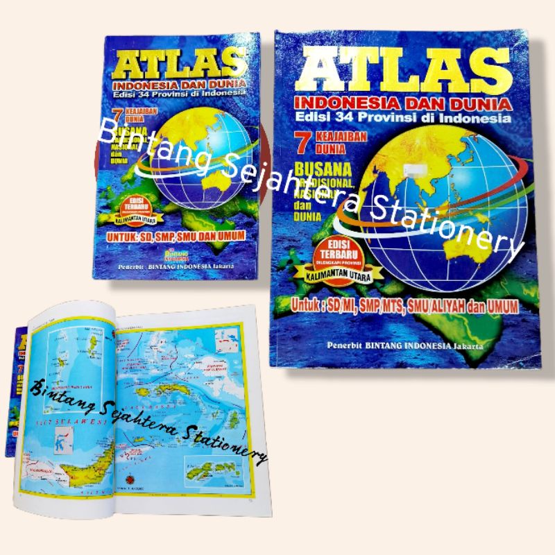 Jual Buku Atlas Indonesia dan Dunia Edisi 34 Provinsi | Shopee Indonesia