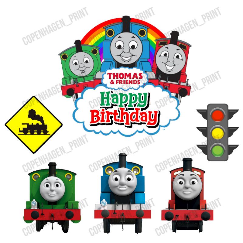 Jual Topper Kertas KERETA THOMAS AND FRIENDS Kue Ulang Tahun / Birthday ...
