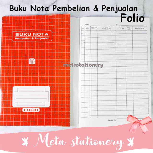 Jual Buku Nota Pembelian & Penjualan Folio | Shopee Indonesia