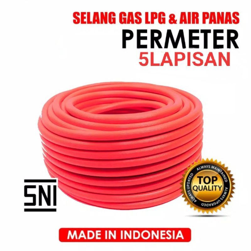 Jual selang merah permeter 5 lapis / selang regulator / selang air ...