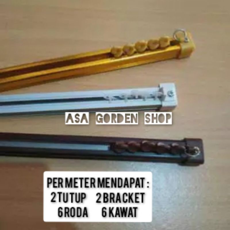 Jual Rel gorden/rell korden/rail hordeng/rel kotak/ termurah / lerekan ...