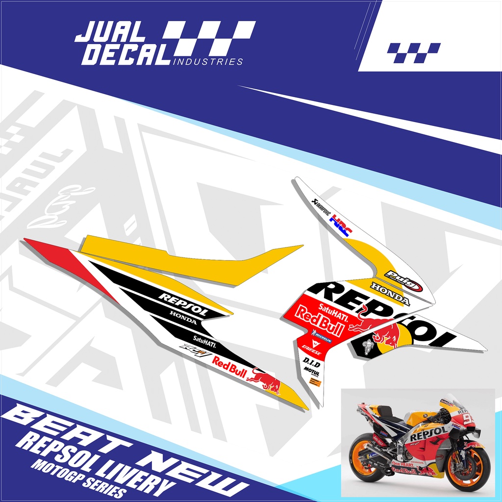 Jual Stiker Honda Beat Variasi REPSOL Livery 2020 2021 2022 Striping ...