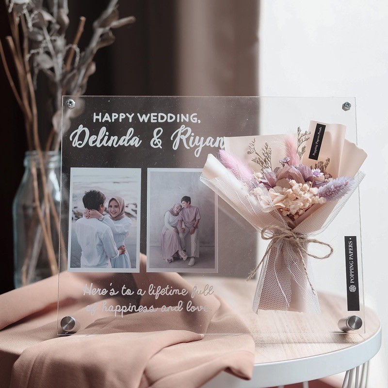 Jual Hadiah Ulang Tahun Hadiah Wisuda Hadiah Wedding Dried Flower Frame ...