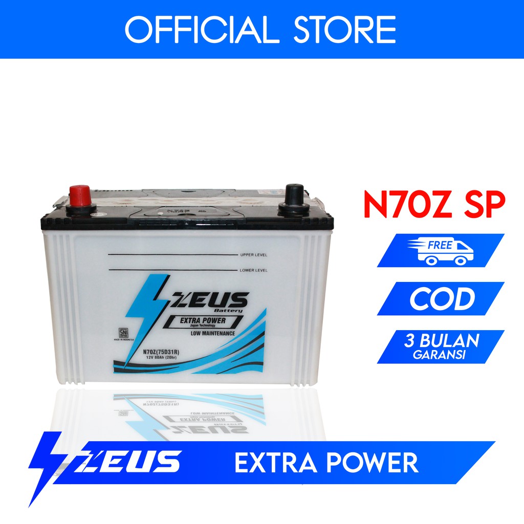 Jual Zeus Battery N70Z (75D31R) Aki Komatsu Excavator PC 100 F-6 Aki ...