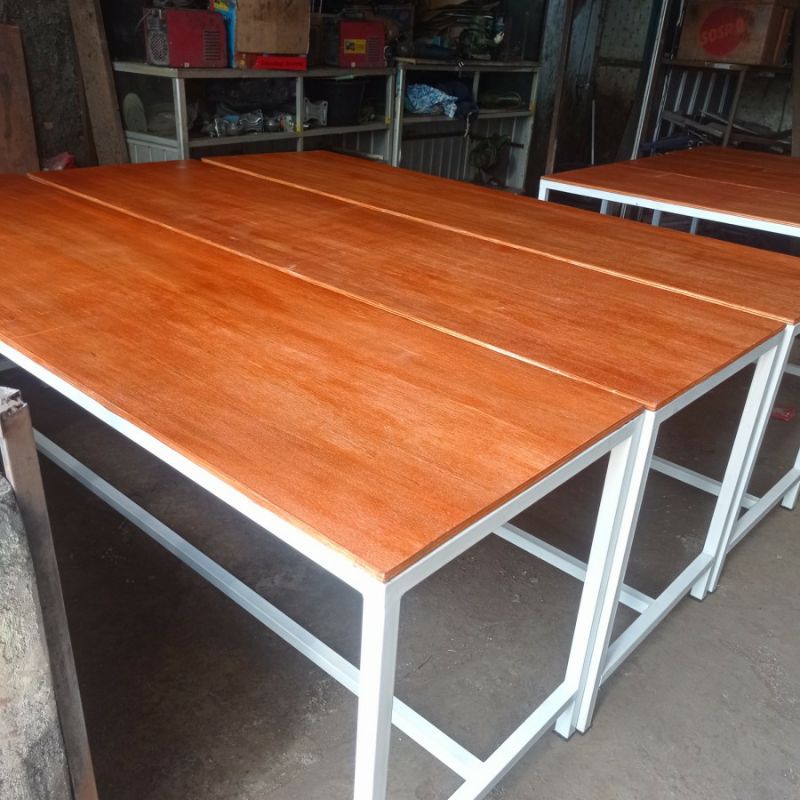 Jual Meja Kantor Alas Papan Triplek Finishing Cat Plitur | Shopee Indonesia