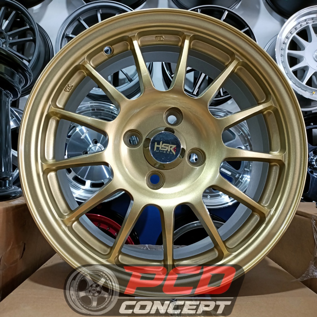 Jual VELG MOBIL R15 HSR TAKASAKI R15X65 H4x100 ET40 GOLD | BRIO CALYA | Shopee Indonesia