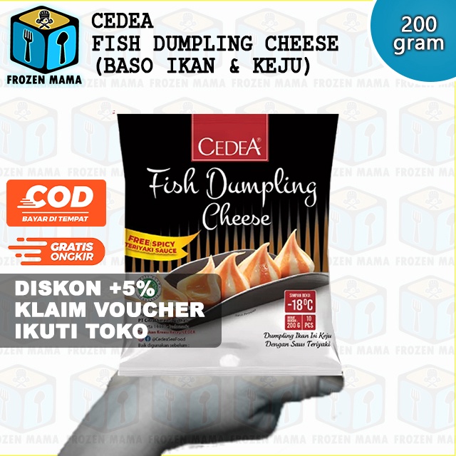 Jual CEDEA Fish Dumpling Cheese Dumpling Dimsum Ikan Isi Keju (200 gr ...