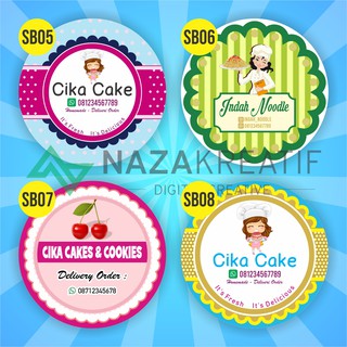Jual Stiker Kemasan Label Olshop Merk Kue, Snack, Bakery, makanan dan ...
