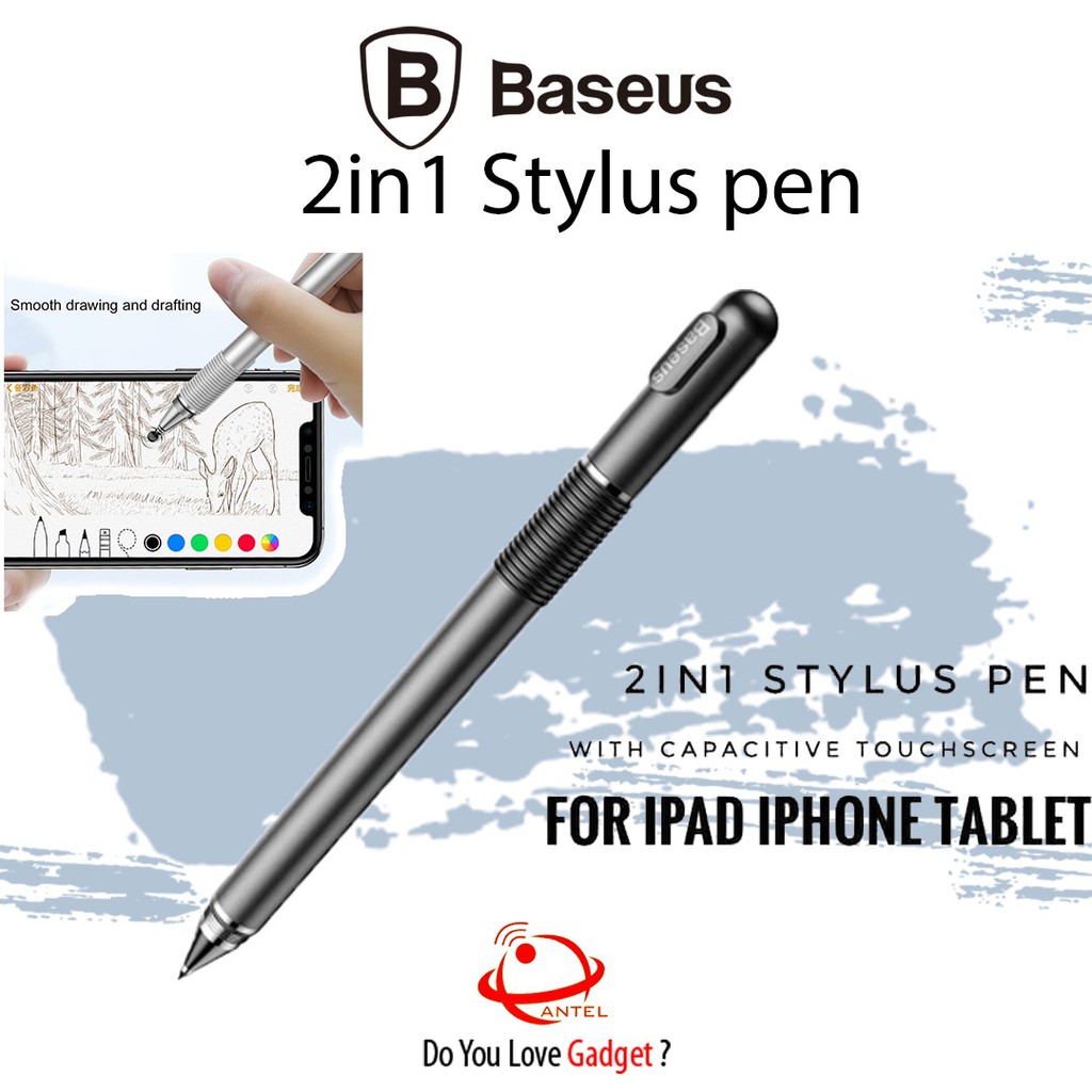 Jual BASEUS UNIVERSAL STYLUS PEN MULTIFUNCTION SCREEN TOUCH PEN ...
