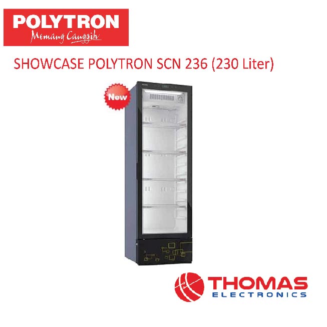 Jual SHOWCASE POLYTRON SCN 236 / SCN236 230 Liter SHOWCASE 4 RAK ...