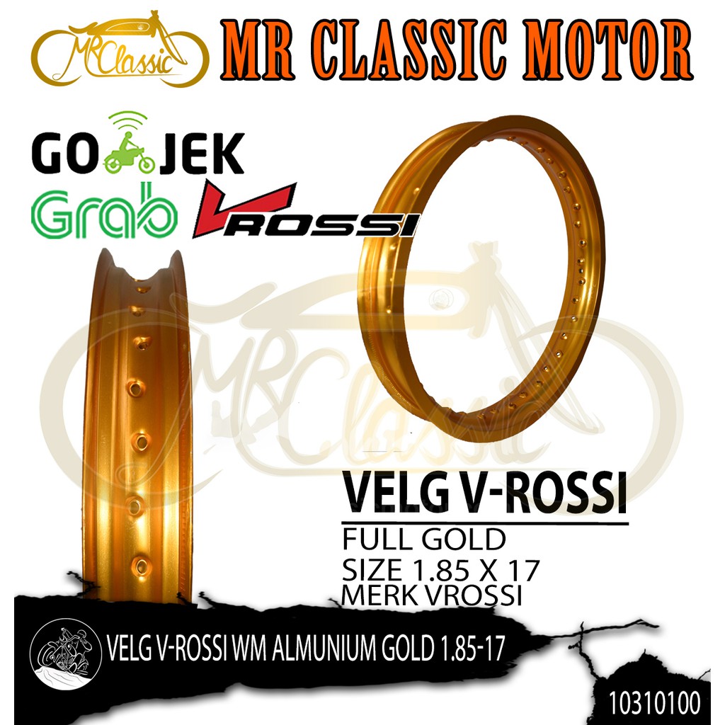 Jual Velg V-Rossi WM Ukuran 1.85 Ring 17 Gold Variasi Motor Custom ...