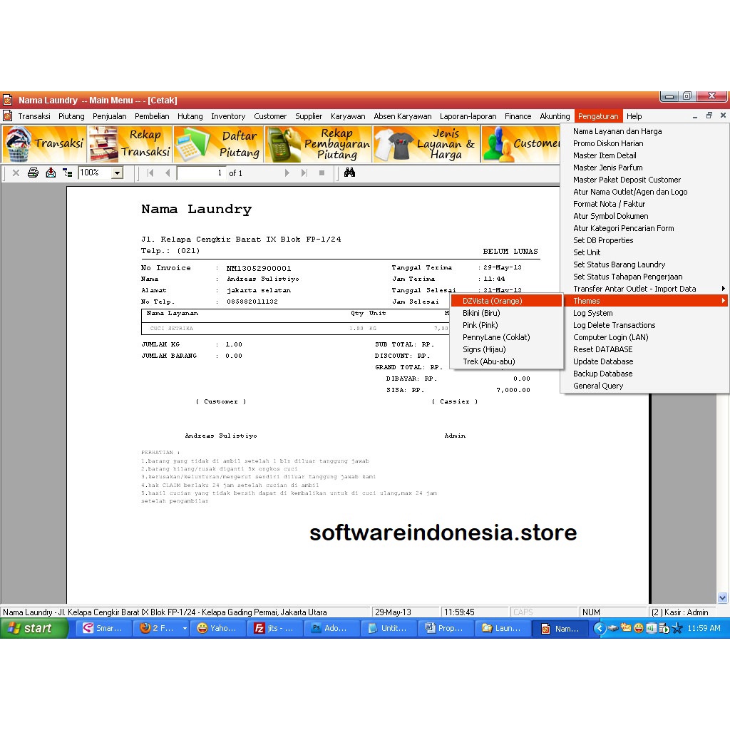 Jual Software Laundry Management System v unlimited pc | Shopee Indonesia
