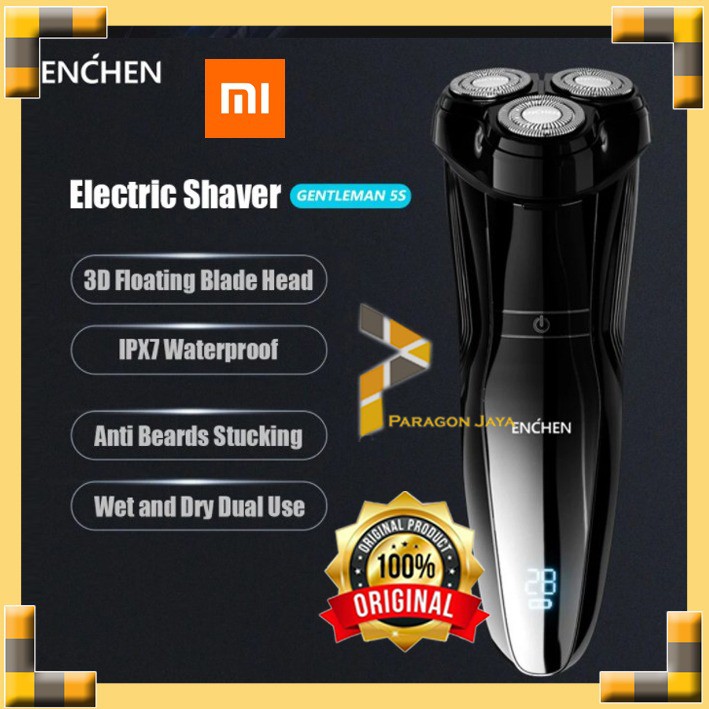 Jual Enchen Shaver Gentleman 5S Smart Electric Razor Men Washable IPX7 ...