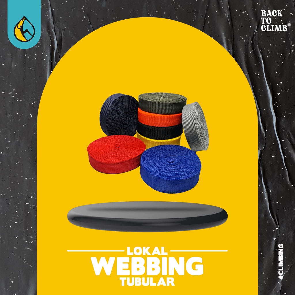 Jual Tali Webbing tubular panjat tebing (double) - webing Grosir Roll ...