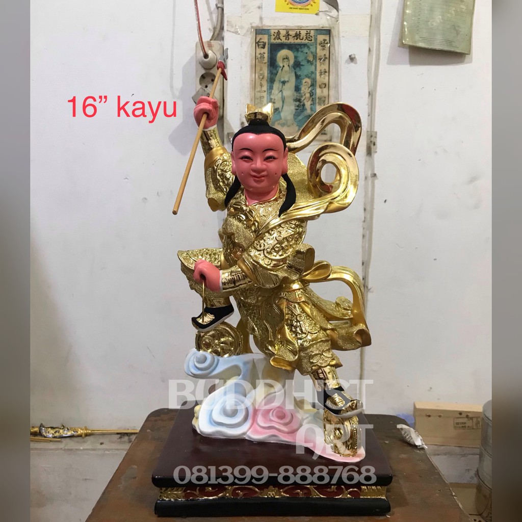 Jual Patung Dewa Naca Naca Nazha locia lo chia 16 inch kayu | Shopee ...