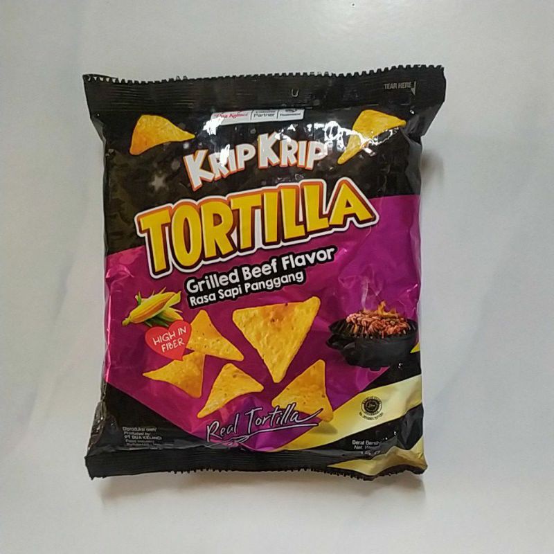 Jual Krip Krip Tortilla Rasa Sapi Panggang 15g | Shopee Indonesia
