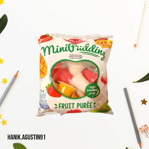 Jual Wong Coco My Pudding Mini Pudding Fruit Puree bebas lemak 12pcs ...