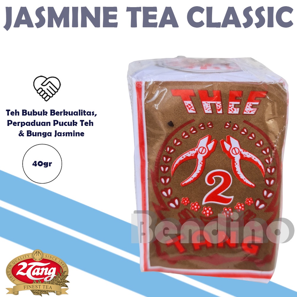 Jual 2Tang THEE Hijau Classic 40gram Bubuk - 2 Tang Teh Melati Klasik ...