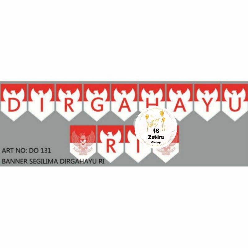 Jual Banner DIRGAHAYU RI/Bunting flag HUT RI/Banner 17 Agustus Garuda ...