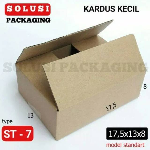Jual KARDUS 17.5X13X8 COKLAT 10 PCS ST7 | KARDUS PACKING KARDUS POLOS ...
