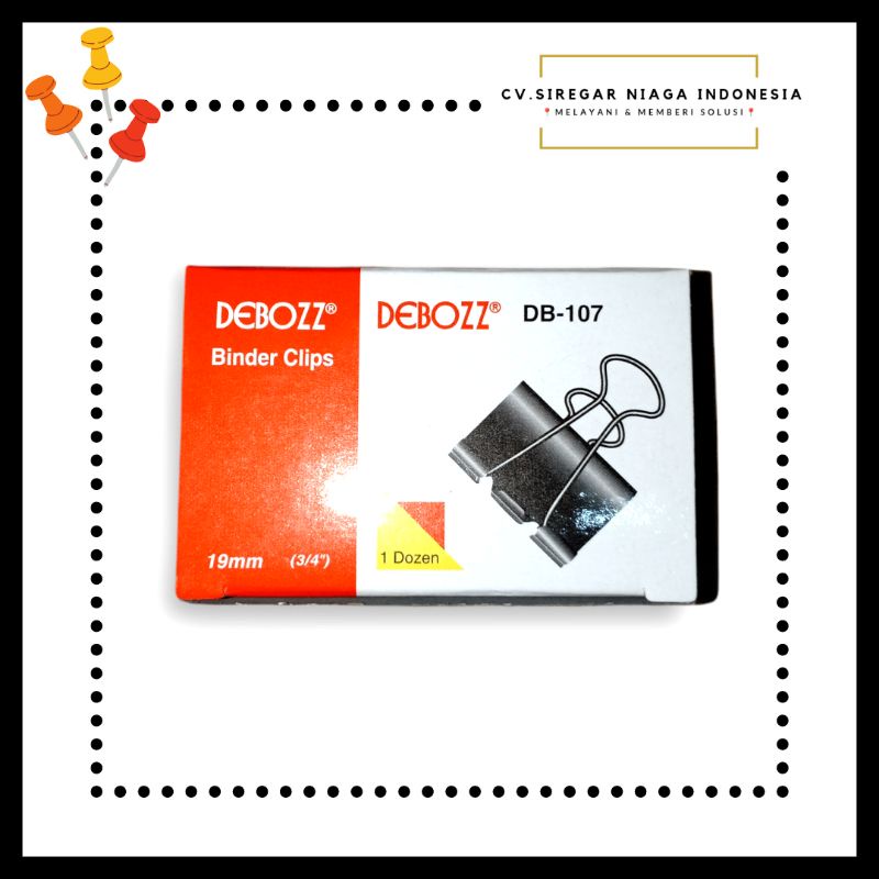 Jual Binder Clips / Paper Clip / Klip Penjepit Kertas Merk DEBOZZ ...