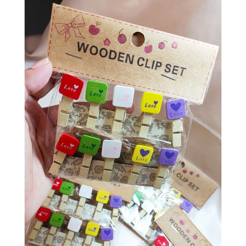 Jual Klip Foto Kayu Photo Clip Wooden Pag Wooden Clip Jepitan Foto ...
