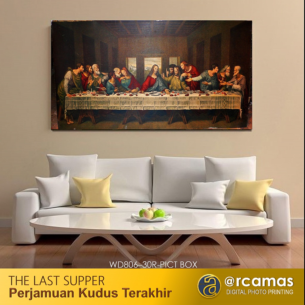 Jual Lukisan cetak Perjamuan Kudus Malam Terakhir/The Last Supper ...