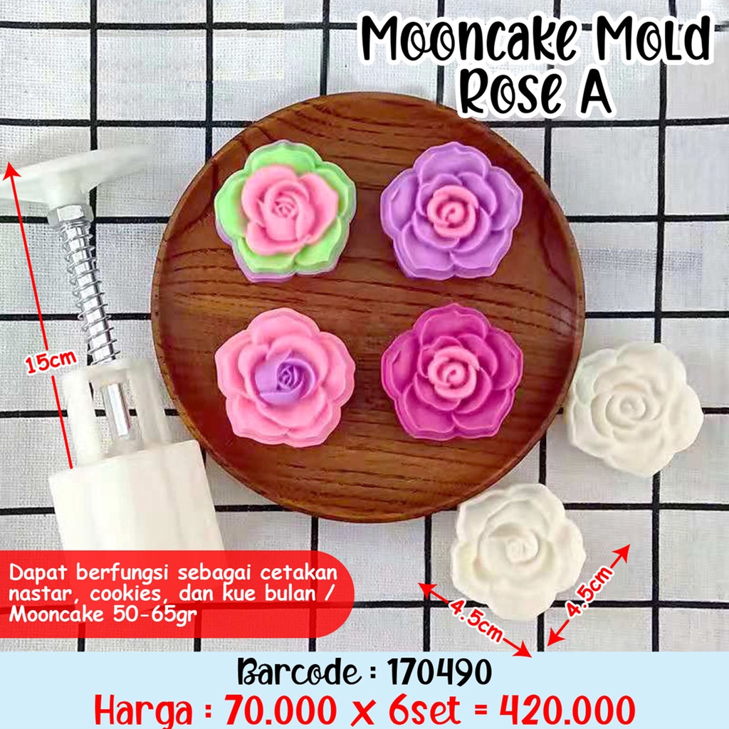 Jual Mooncake Mold Rose A (1 Bal 6 Set) | Shopee Indonesia